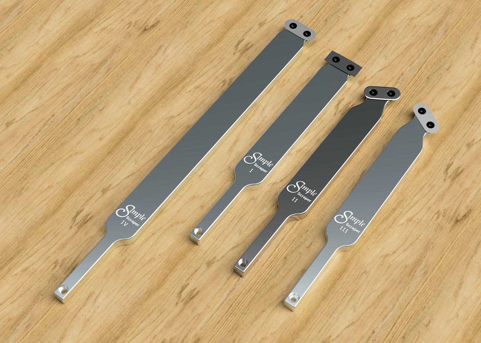 Scraper 4 Tool Set - Carbide Bowl Gouges | Simple Woodturning Tools