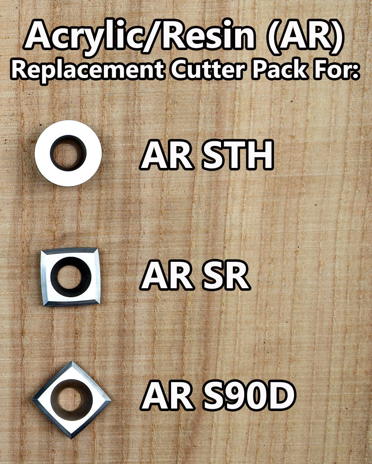 Acrylic/Resin Cutter Pack for Full Size 3 Tool Set - AR STH, AR SR & A ...