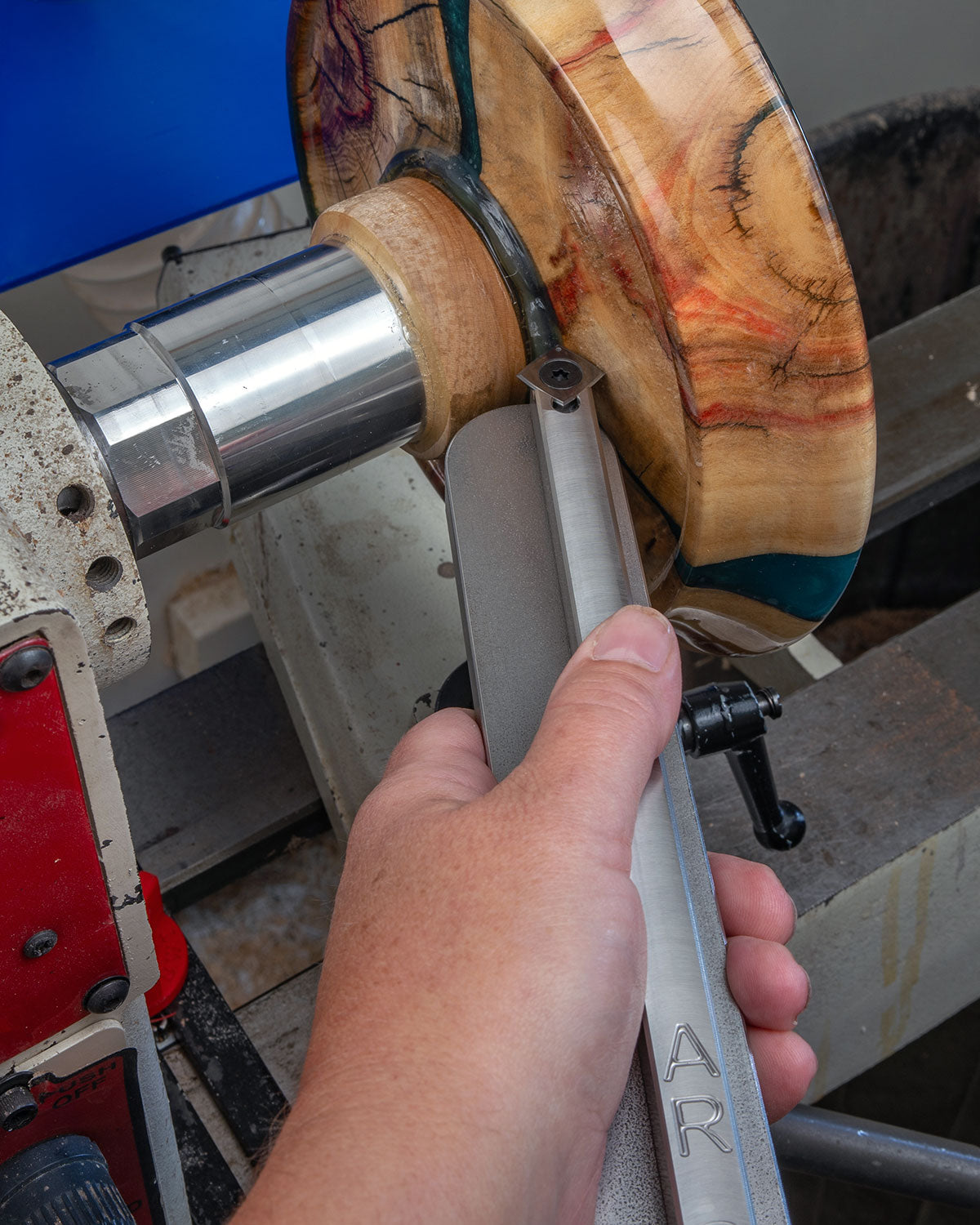 Scraper Tool Rest Platform with Post and Clamping Collar for Woodturni ...