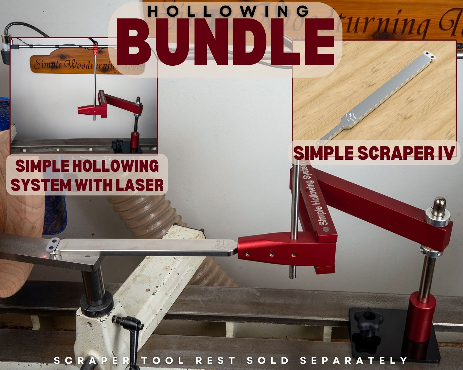 BUNDLE - Simple Hollowing System with Laser and 12" Simple Scraper IV ...