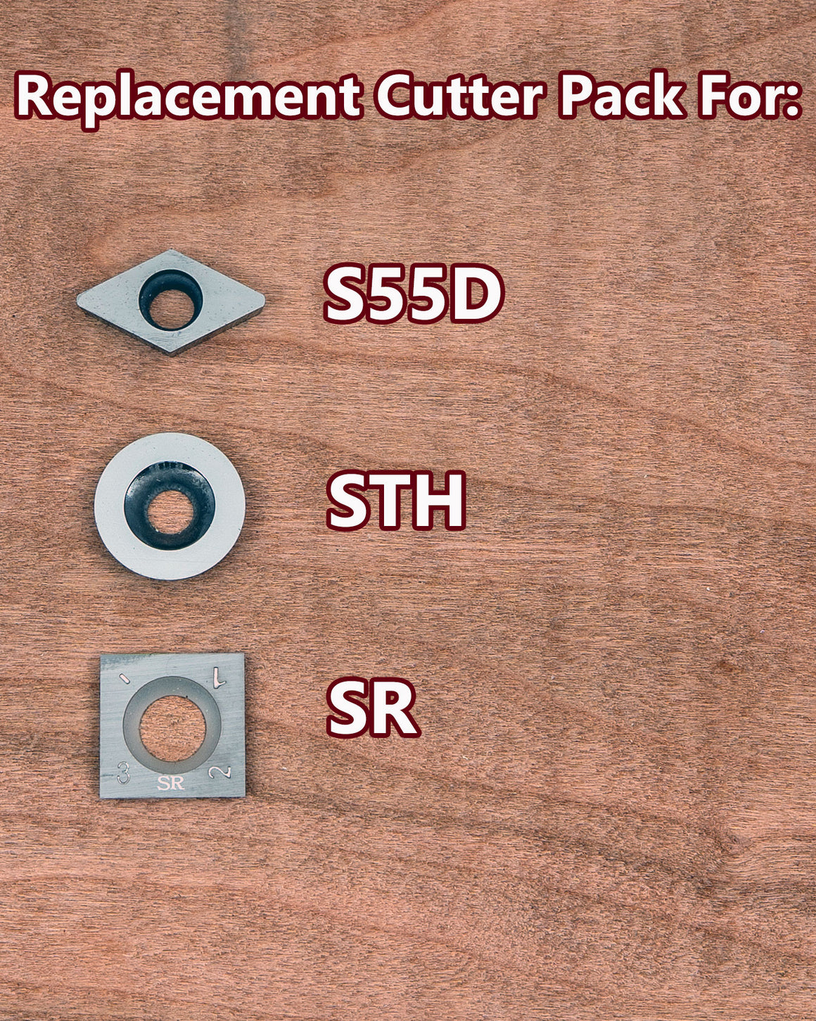 Replacement Carbide Cutters Inserts for Simple Woodturning Tools