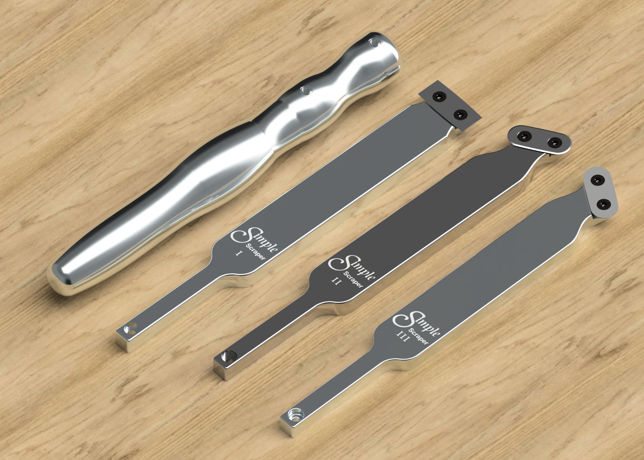 Scraper 3 Tool Set - Carbide Bowl Gouges | Simple Woodturning Tools