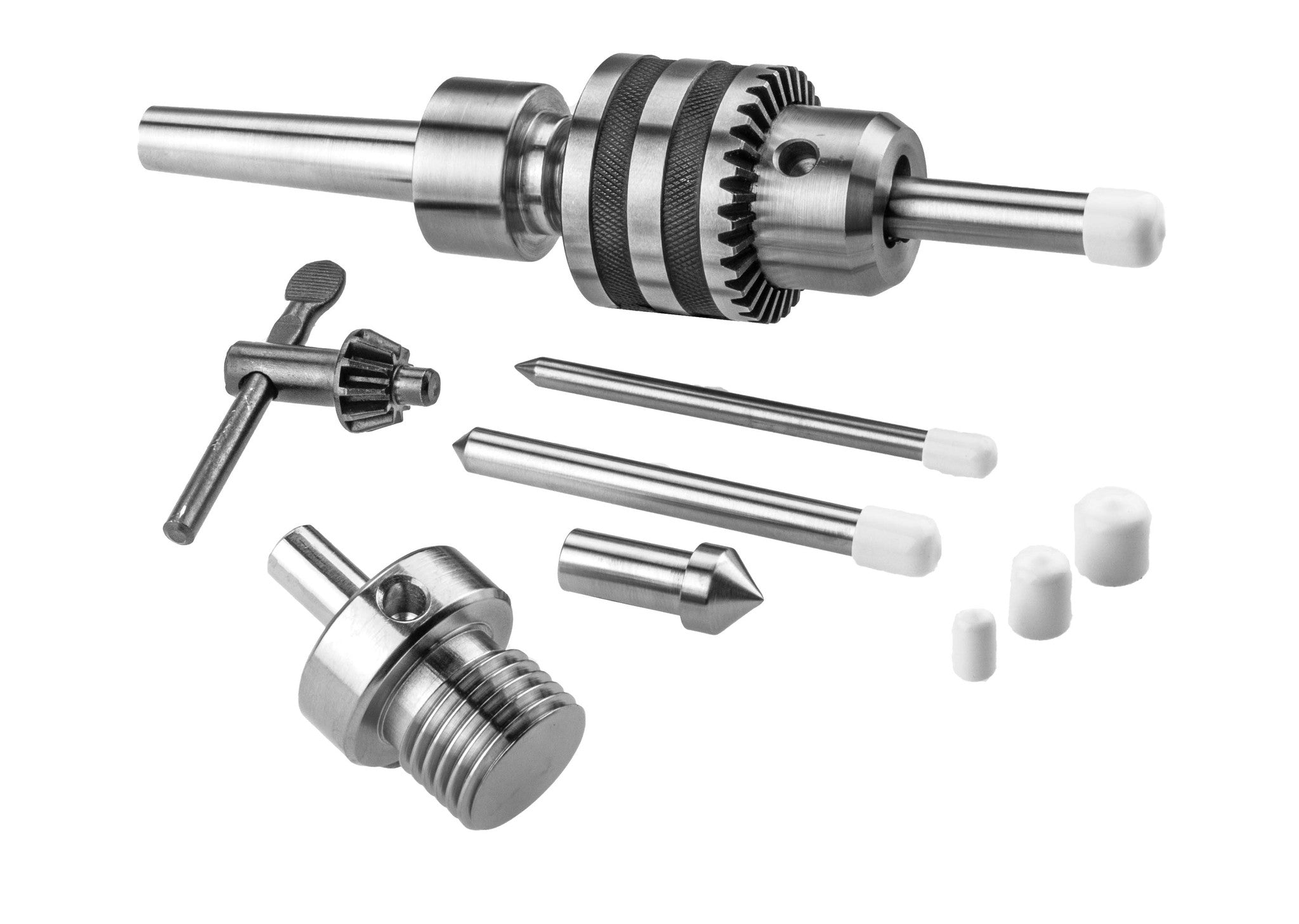 Live Tailstock Drill Chuck Kit with Chuck Reversing Adapter for Woodtu ...