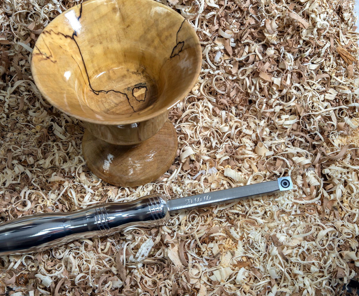 Carbide roughing tool with 2 cutters for turning wood or resin projects ...